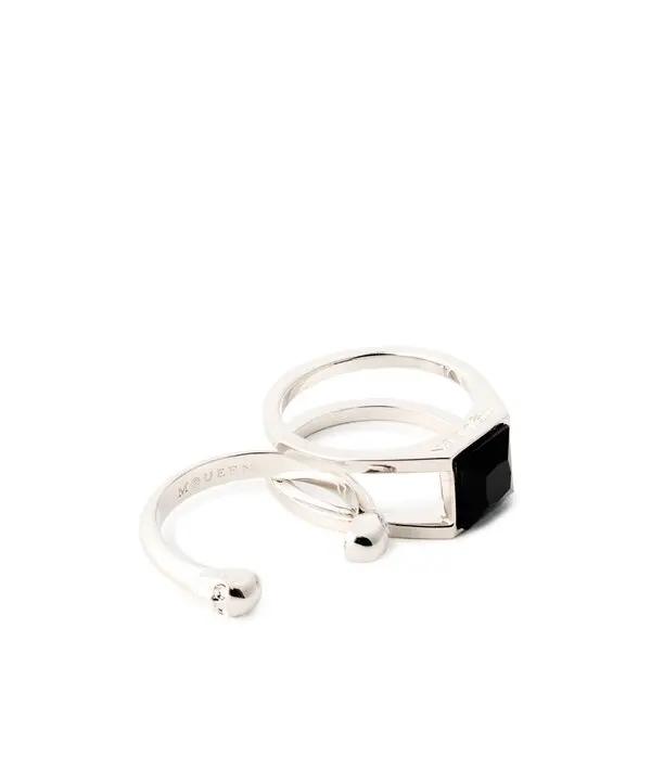 Alexander McQueen Double Skull Signet Ring