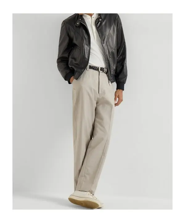 Brunello Cucinelli Leather Zip-up Bomber Jacket