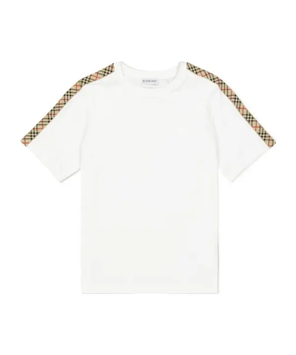 Burberry Round Neck Short Sleeve T-shirt - White