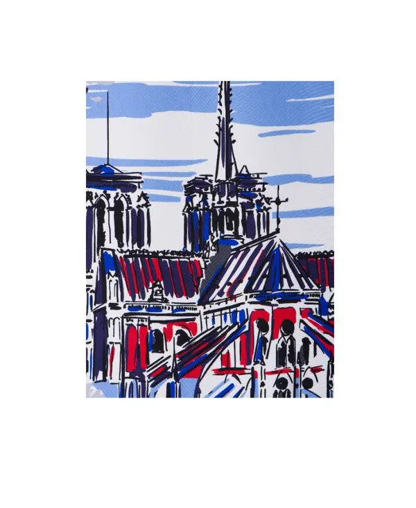 Prada Pittoresque Paris Printed Silk 90 Foulard