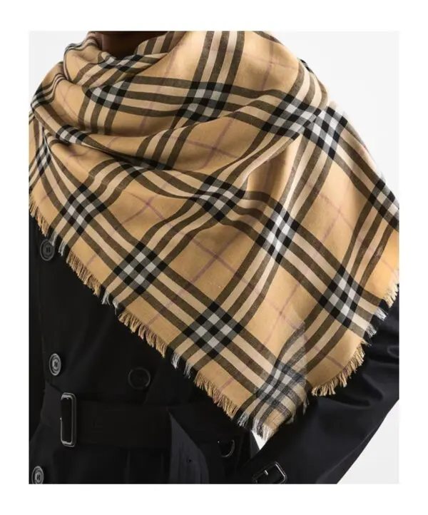Burberry Plaid Lightweight Scarf