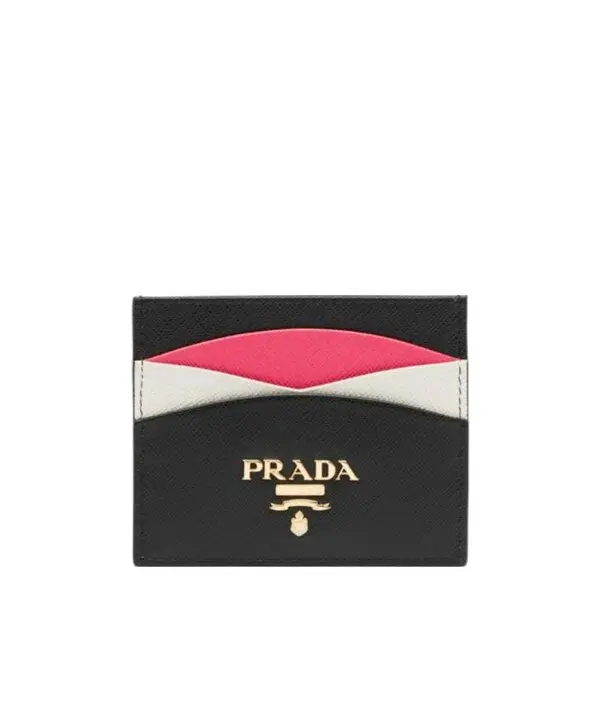 Prada Saffiano Leather Card Holder - Black