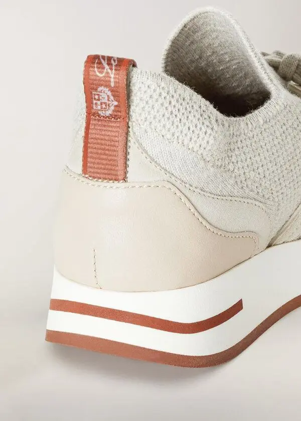 Loro Piana 360 Lp Flexy Walk Flat Low-cut Wool Casual Sneakers