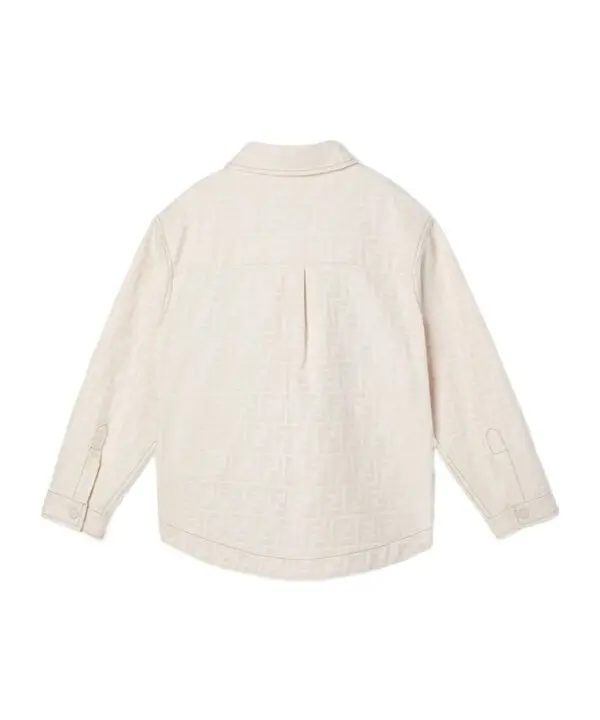 Fendi Ff Logo Denim-effect Shirt Jacket