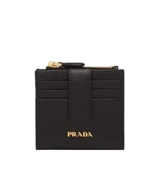Prada Small Saffiano Leather Wallet - Black