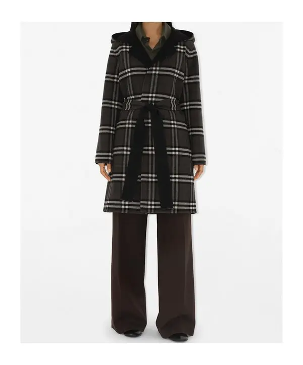 Burberry Reversible Belted Hooded Coat