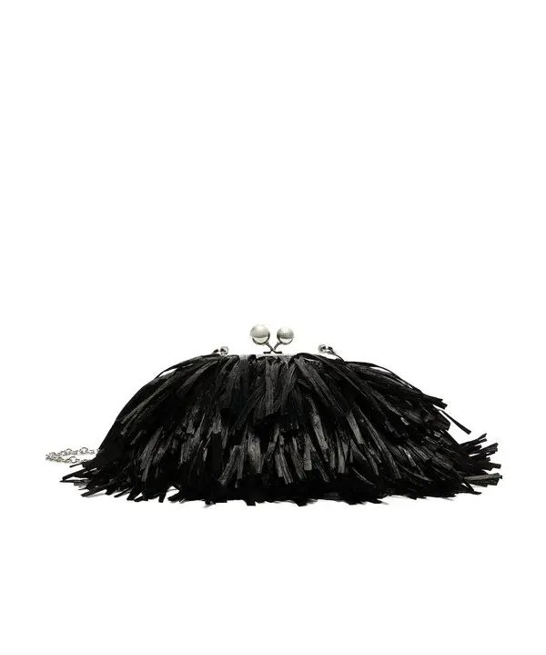 Max Mara Wkaquiete Fringed Small Pasticcino Bag - Black