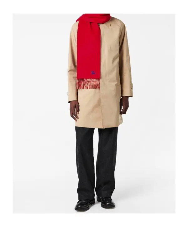 Burberry Logo Embroidered Scarf