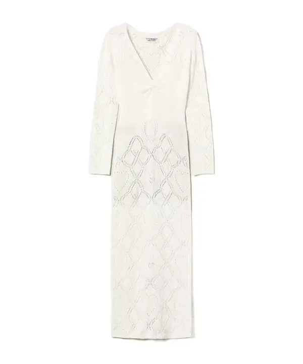 TWINSET Pointelle-knit Maxi Dress