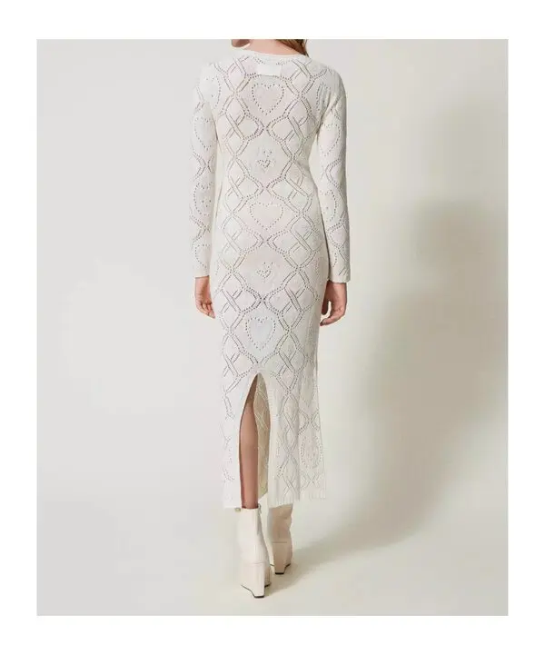 TWINSET Pointelle-knit Maxi Dress