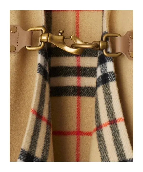 Burberry Checked Fringed-edge Cape