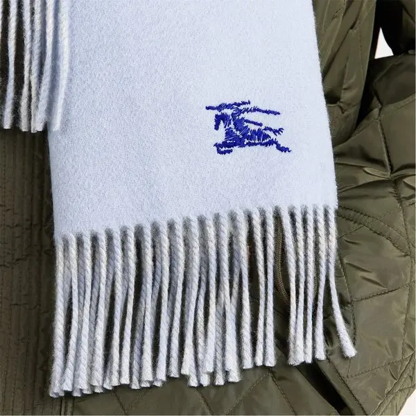 Burberry Logo Embroidered Scarf