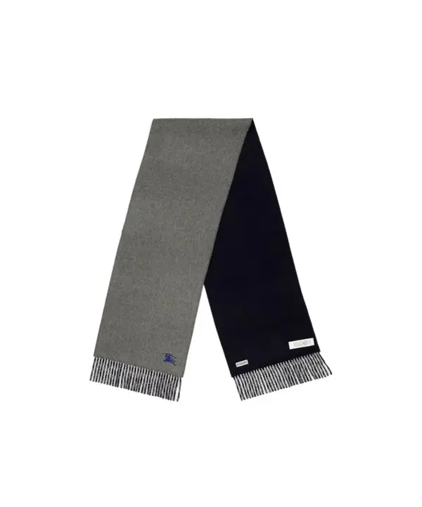 Burberry Logo Embroidered Scarf - Black
