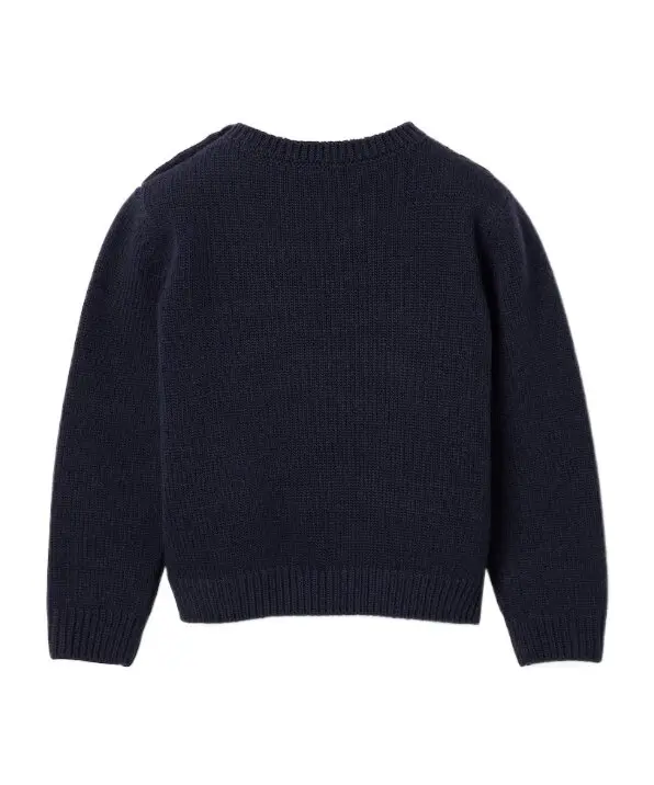 Gucci Baby Wool Sweater With Horse And Stars Embroidery