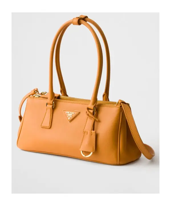 Prada Galleria Medium Leather Bag - Amber