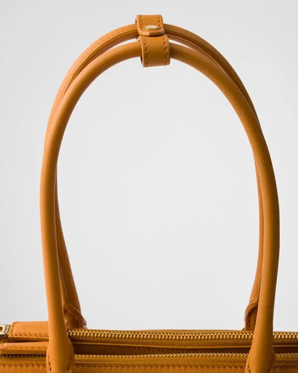 Prada Galleria Medium Leather Bag - Amber