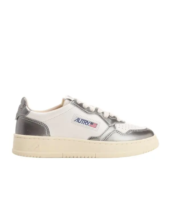 AUTRY Medalist Low Bicolor Sneakers - White/silver