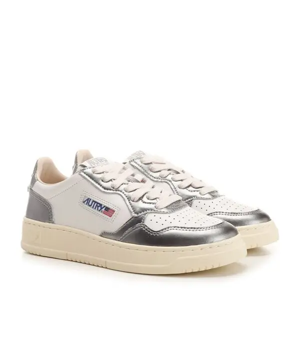 AUTRY Medalist Low Bicolor Sneakers - White/silver