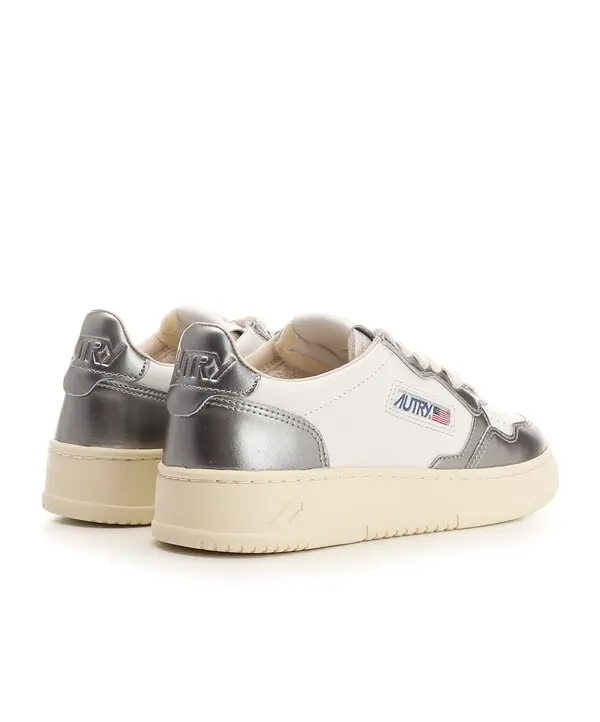 AUTRY Medalist Low Bicolor Sneakers - White/silver