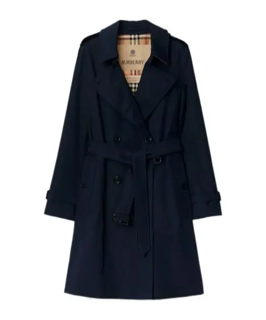 Burberry Mid-length Kensington Heritage Trench Coat - Coal Blue