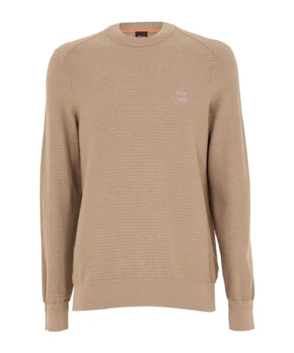Hugo Boss Long Sleeve Crew Neck Jumper - Nude