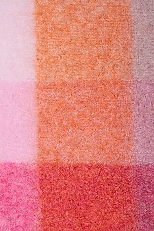 Acne Studios Logo Patch Checked Scarf