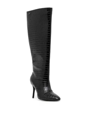 Liu Jo 95mm Croc Effect Stiletto Boots
