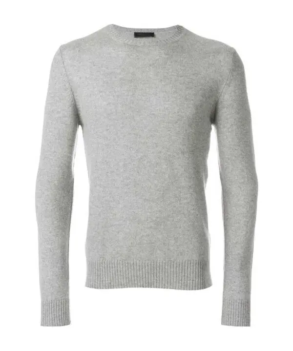 Prada Cashmere Ribbed Crew Neck Sweater