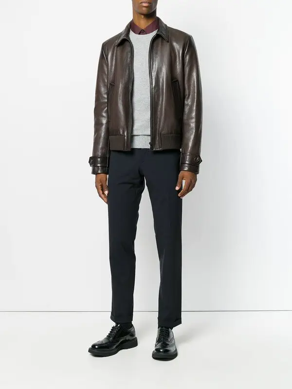 Prada Cashmere Ribbed Crew Neck Sweater