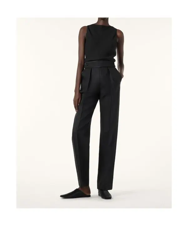 Loro Piana Boat Neck Sleeveless Top - Black