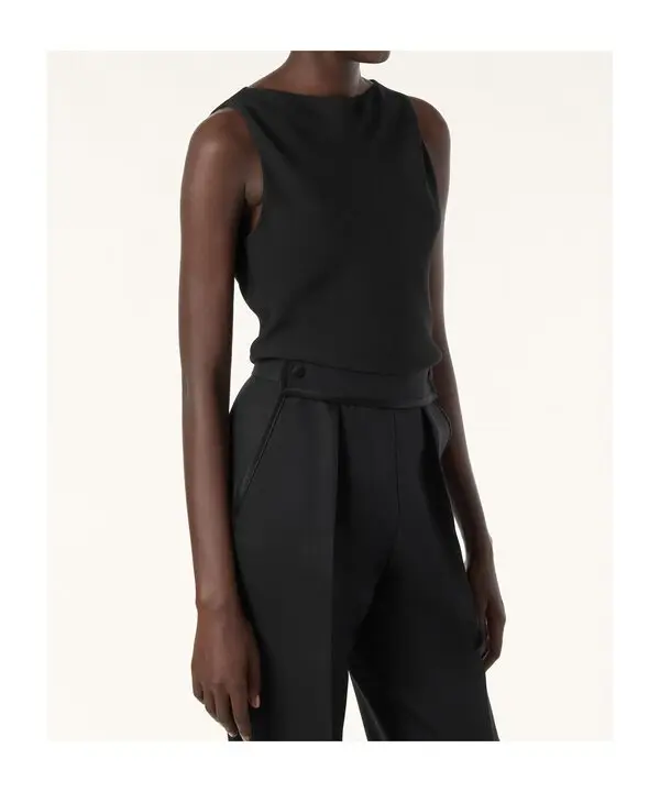 Loro Piana Boat Neck Sleeveless Top - Black