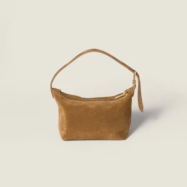 Miu Miu Suede Clutch - Olive Green