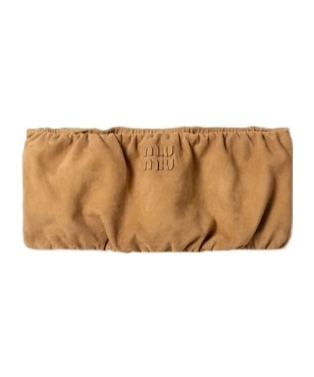 Miu Miu Waxed Suede Bandeau Top
