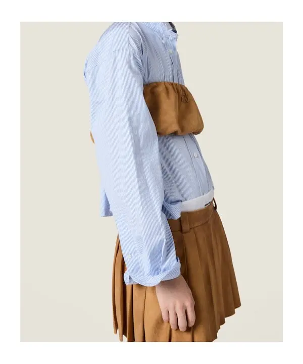 Miu Miu Waxed Suede Bandeau Top