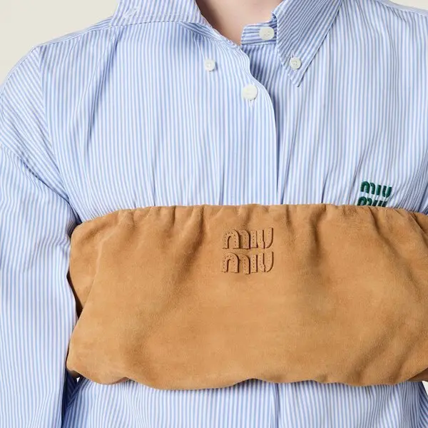 Miu Miu Waxed Suede Bandeau Top