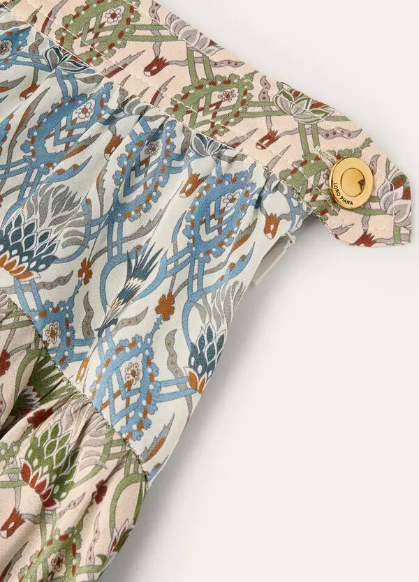 Loro Piana Herta Tiered Printed Skirt
