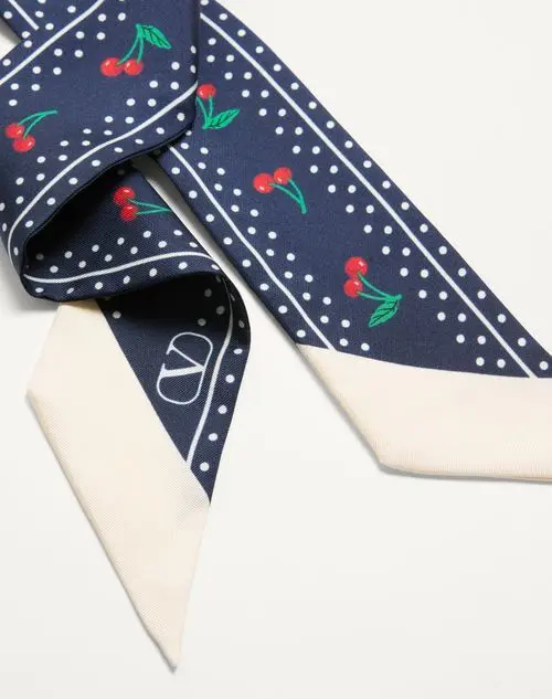 Valentino Garavani Cherryfic Vlogo Signature Scarf