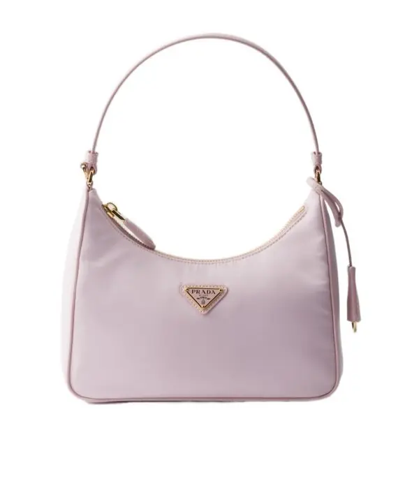 Prada Mini Zipper Handbag - Alabaster