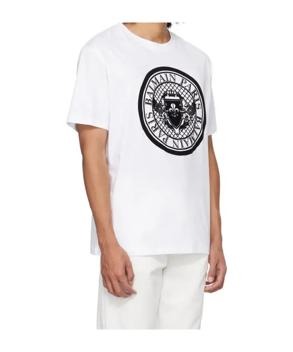 Balmain Logo Printed Crewneck T-shirt