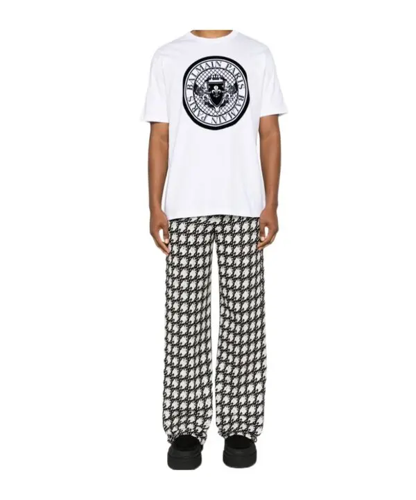 Balmain Logo Printed Crewneck T-shirt