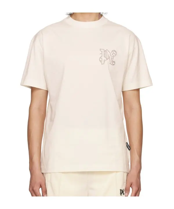 Palm Angels Monogram Embellished Crewneck T-shirt