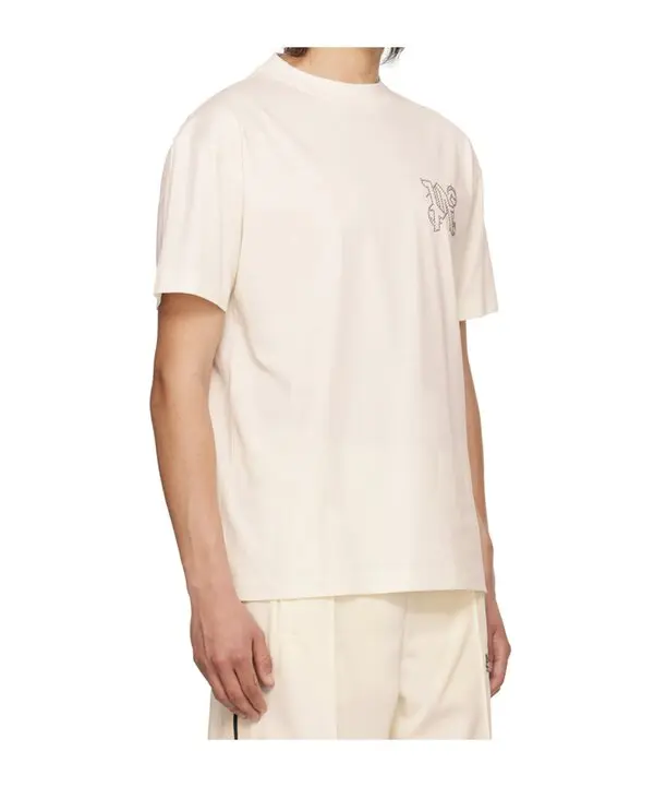 Palm Angels Monogram Embellished Crewneck T-shirt