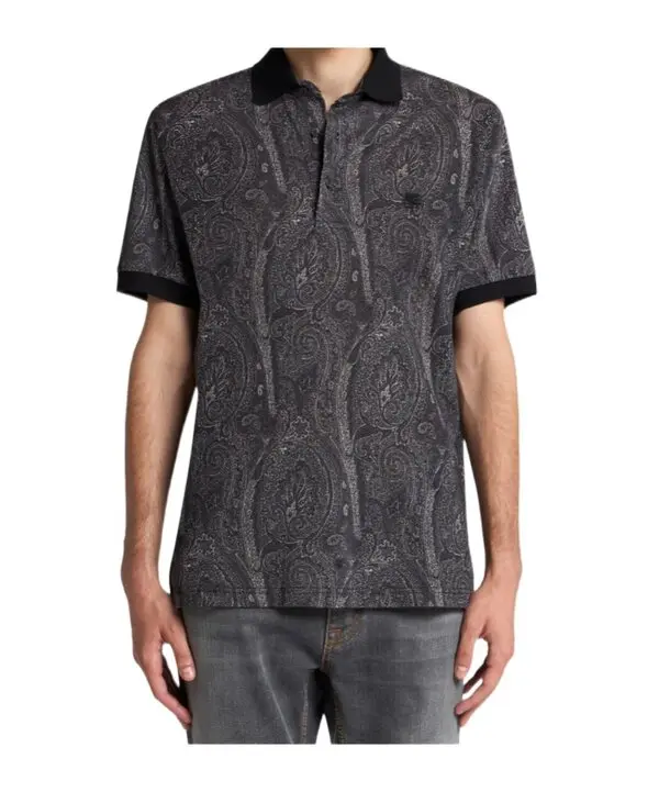 Etro Paisley Printed Short-sleeved Polo Shirt