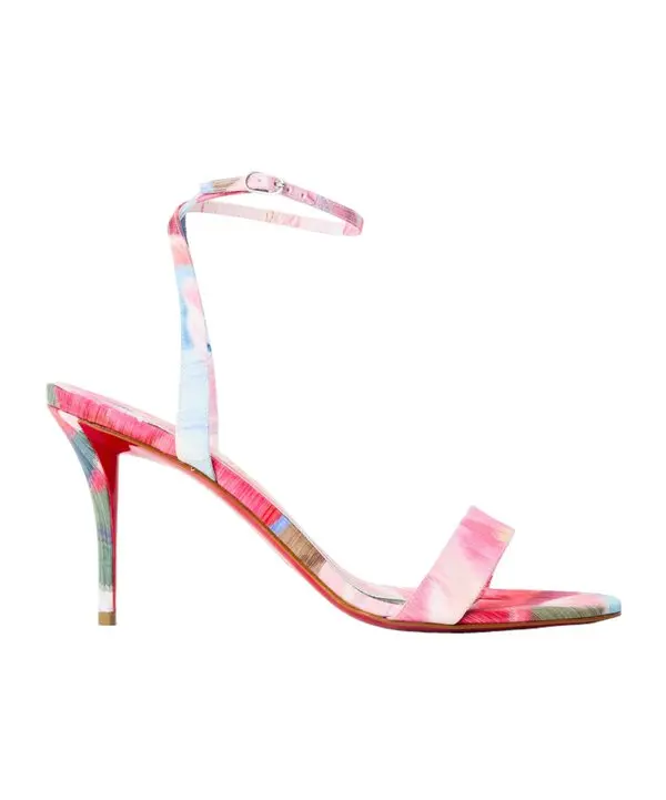 CHRISTIAN LOUBOUTIN Open Toe Stiletto Heel Sandals With Logo