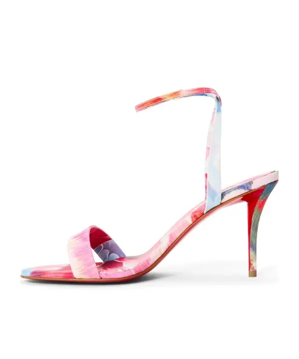 CHRISTIAN LOUBOUTIN Open Toe Stiletto Heel Sandals With Logo