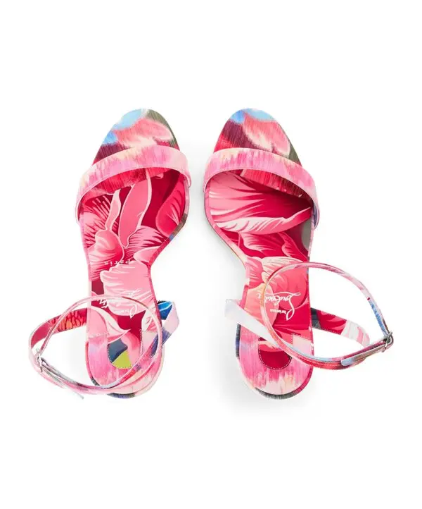 CHRISTIAN LOUBOUTIN Open Toe Stiletto Heel Sandals With Logo