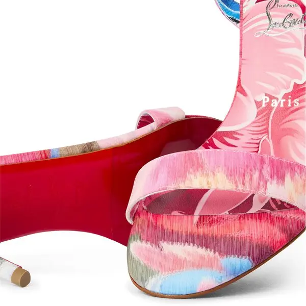 CHRISTIAN LOUBOUTIN Open Toe Stiletto Heel Sandals With Logo