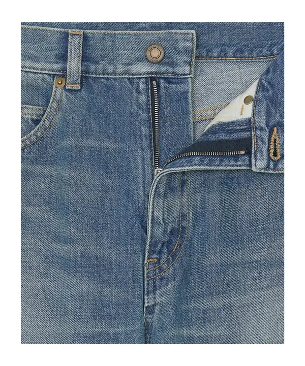 Saint Laurent 70's High Waisted Straight Leg Jeans