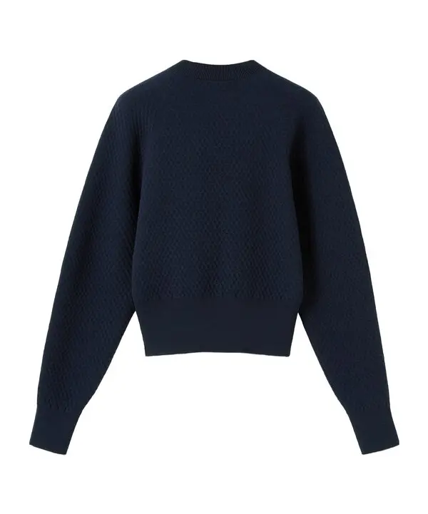 Loro Piana Wool Blend Crew Neck Sweater With Raglan Sleeves