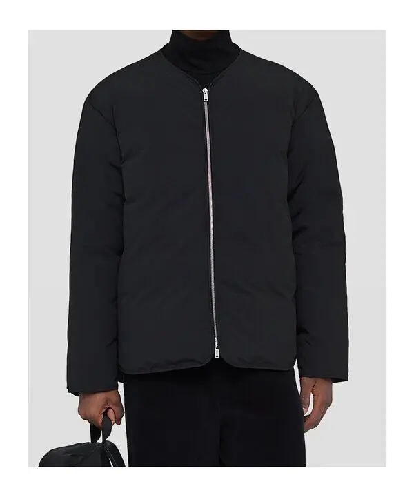 JIL SANDER Collarless Zip-up Down Jacket